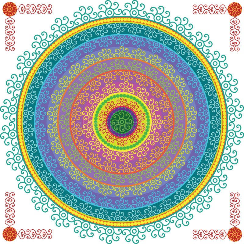 Detailed Mandala Design stock vector. Illustration of asia - 21549634