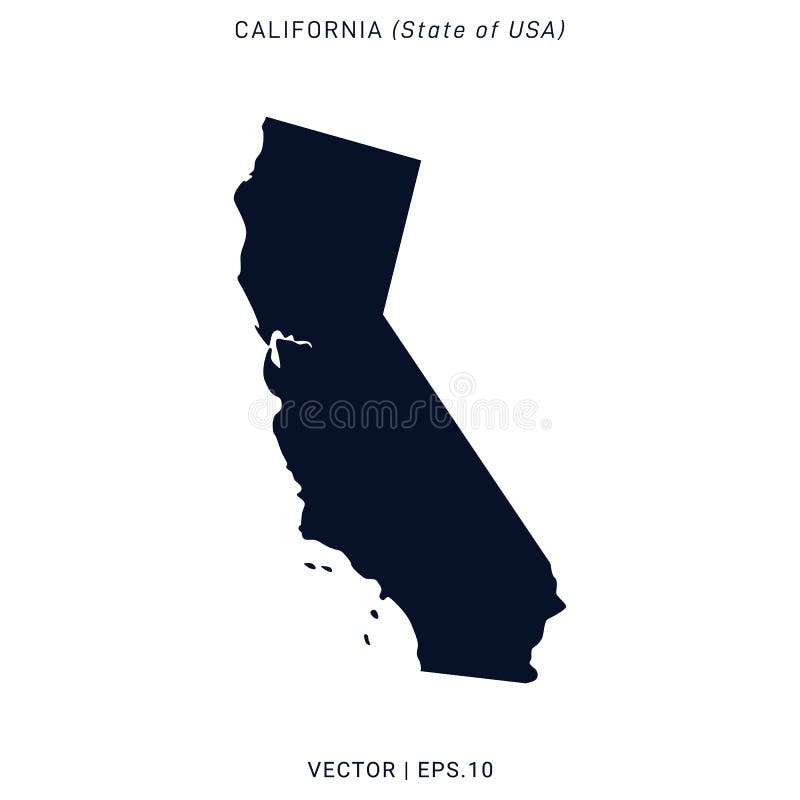 Map of California Vector Design Template Stock Vector - Illustration of ...