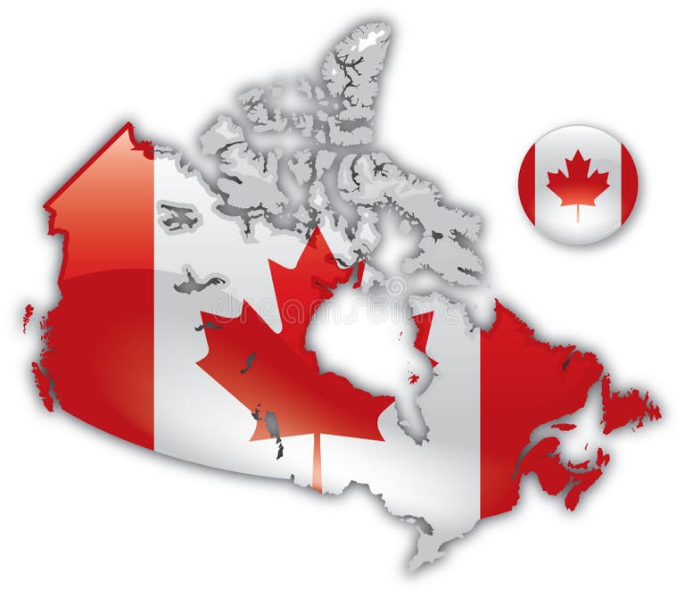 Detailed Map of Canada stock vector. Illustration of canada - 23017062