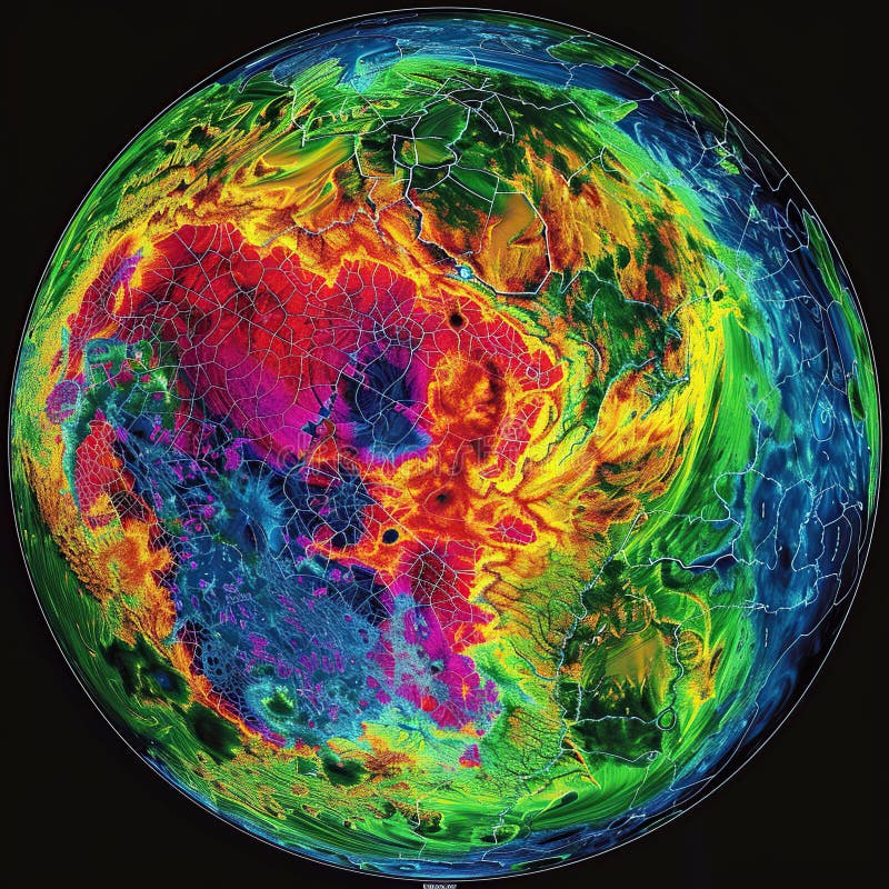 Detailed Map of the Cosmic Microwave Background Radiation Stock ...