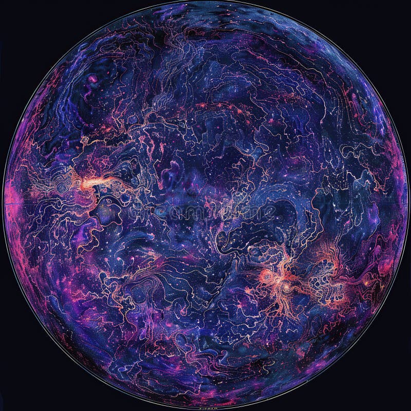 Detailed Map of the Cosmic Microwave Background Radiation Stock ...