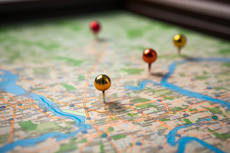 A Detailed Map Displays a Specific Location Stock Illustration ...