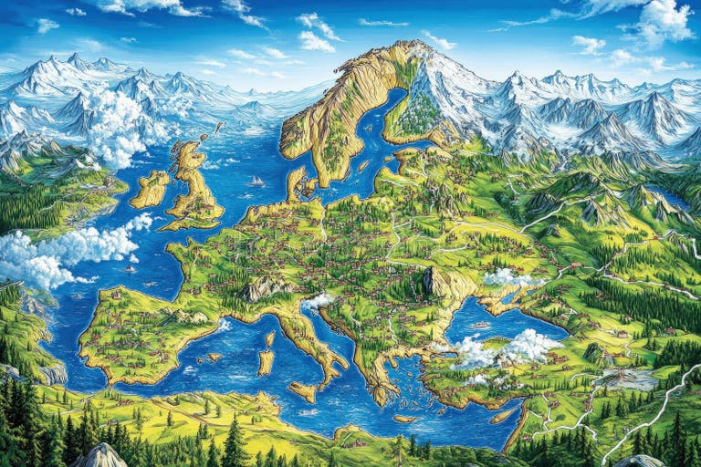 A Detailed Map of Eastern Europe, Educational and Geographical, Design ...