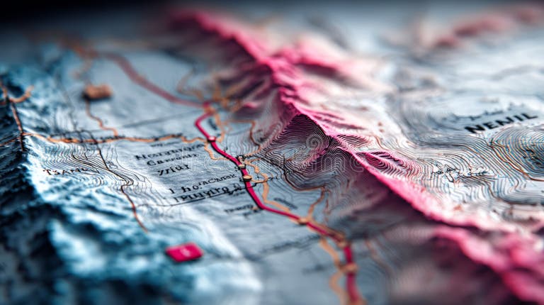 Detailed Map Illustration Featuring AI Pathfinding Techniques for ...