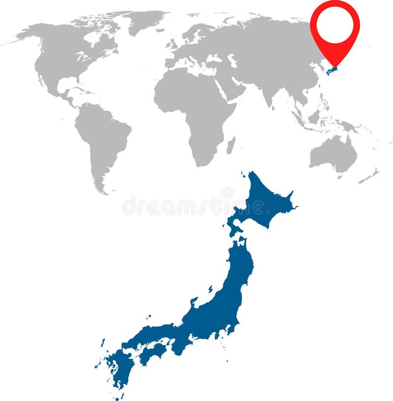 Detailed Map of Japan and World Map Navigation Set. Flat Vector Stock ...