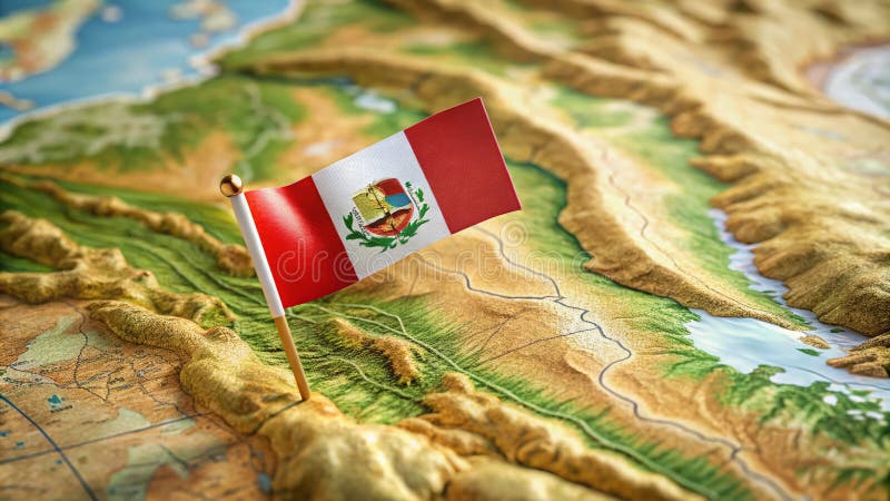 Detailed Map of Peru a HighQuality Visual Representation of the Andean Nations Flag and ...