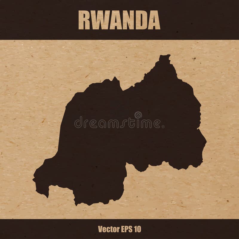 Detailed Rwanda Administrative Map with Country Flag and Location on a ...