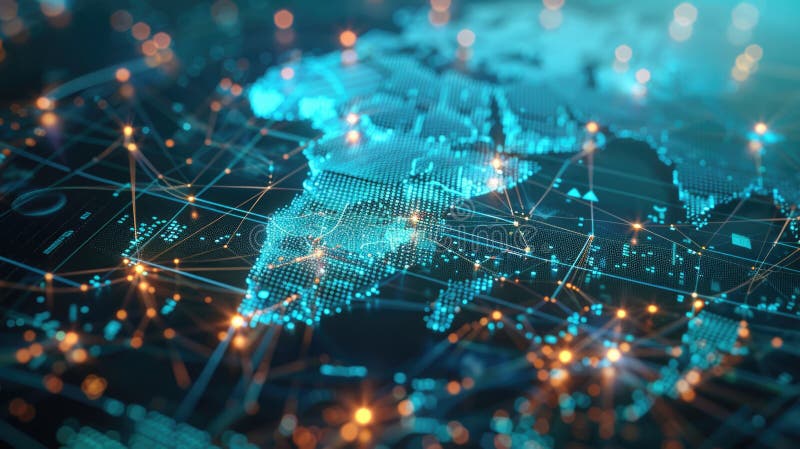 A Detailed Map of the World with Multiple Dots, Suitable for Various ...