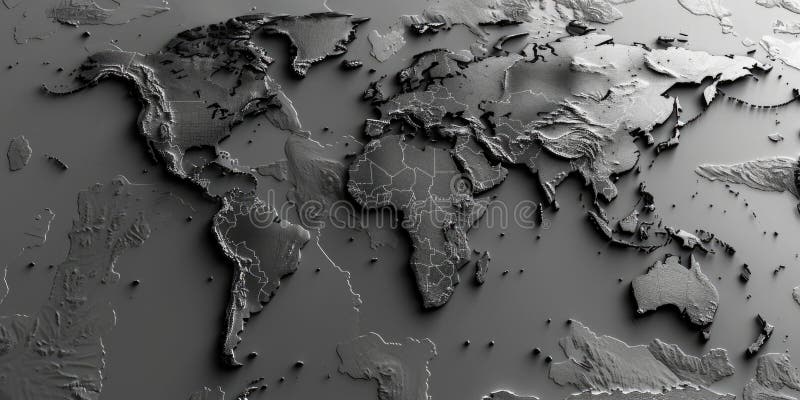 Detailed Map of the World, Versatile for Various Projects Stock Photo ...