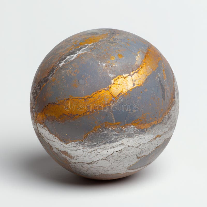 Detailed Marble Sphere with Natural Patterns Stock Illustration ...