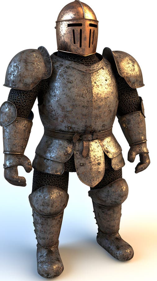Detailed Medieval Knight Armor Display Stock Illustration ...