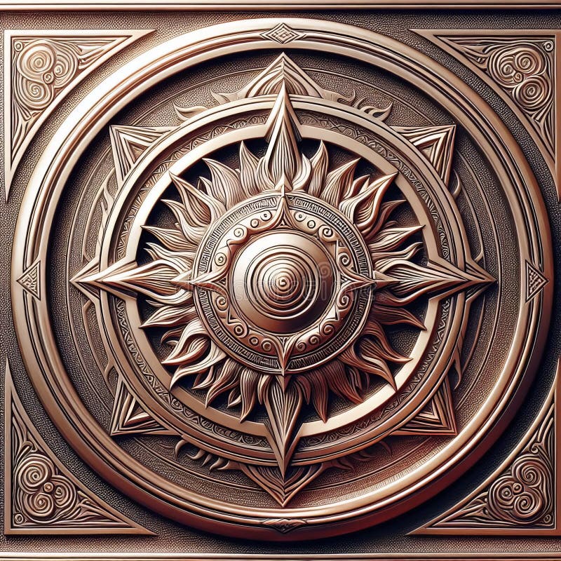 136 36. Detailed Metal Engraving Mythological Symbol Stock Photo ...