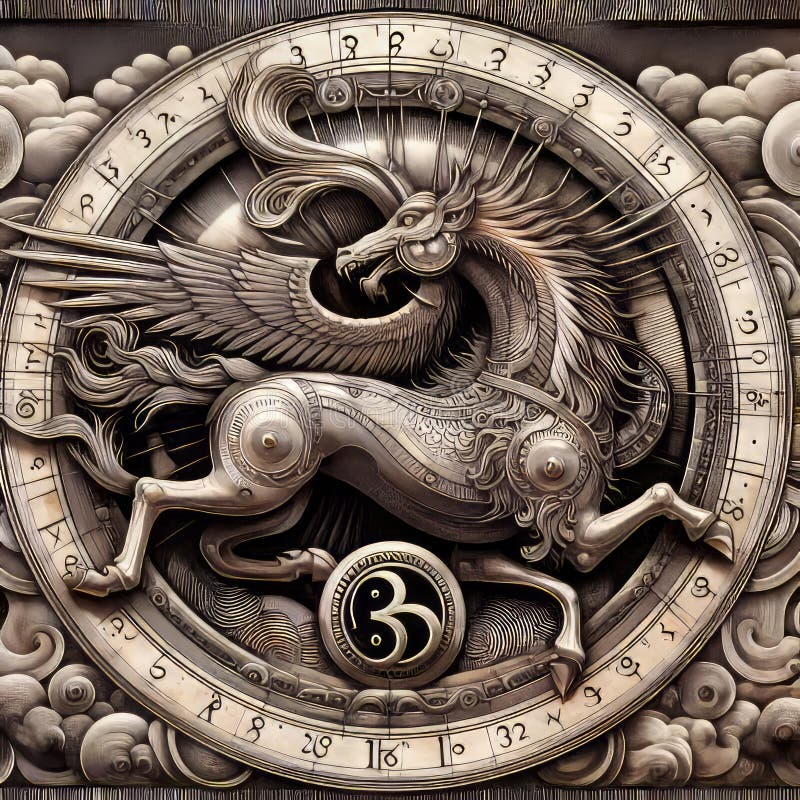 135 36. Detailed Metal Engraving Mythological Symbol Stock Image ...