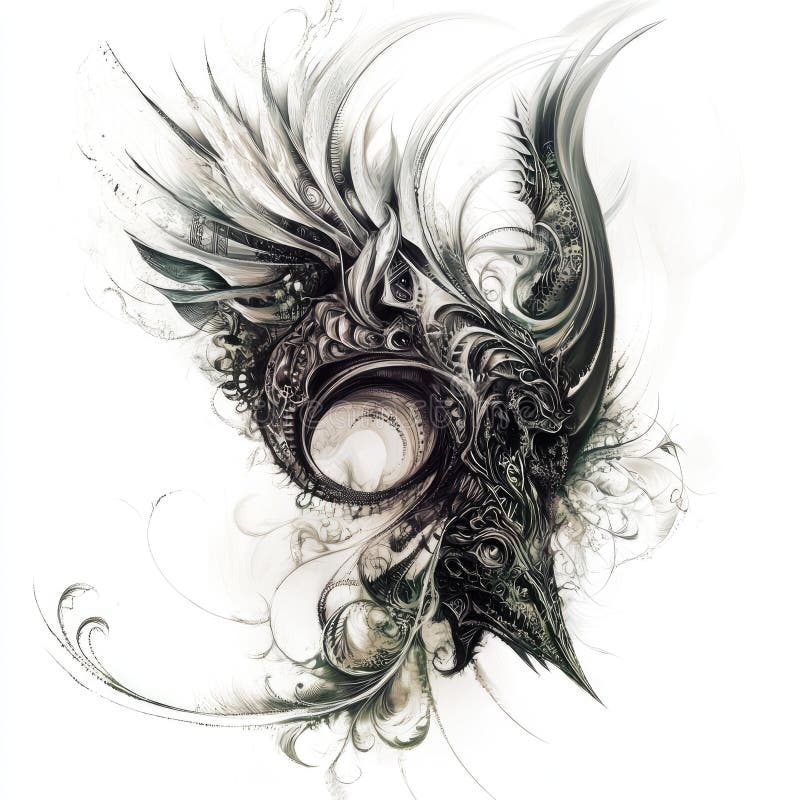 Detailed Metalwork Design Digital Illustration with Intricate Patterns ...