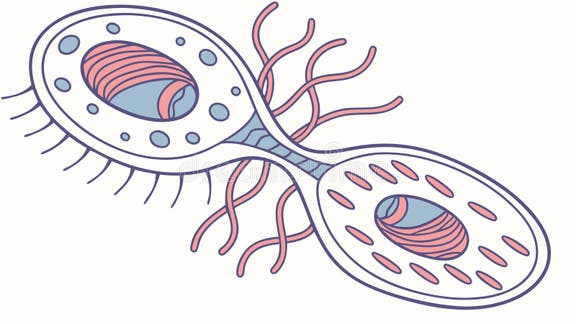 Detailed Microorganisms or Bacteria Under Microscope, Vector Design ...