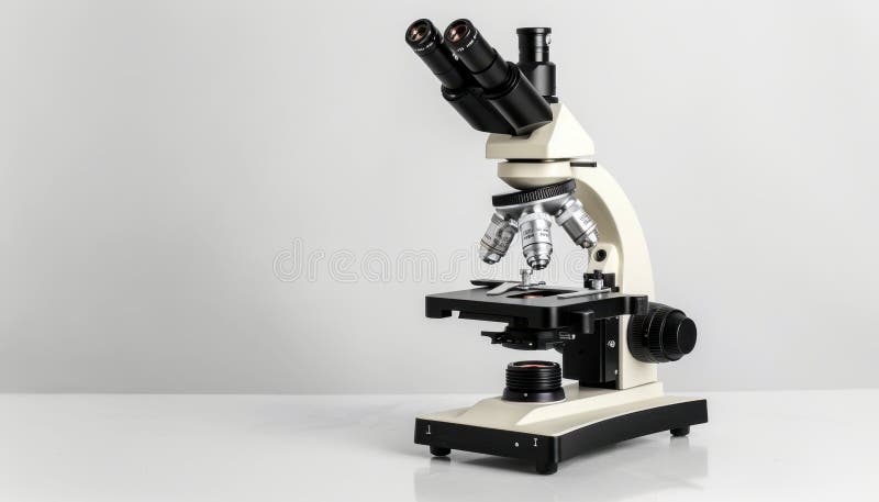 Detailed Microscope Placed on a Clean Laboratory Surface during ...