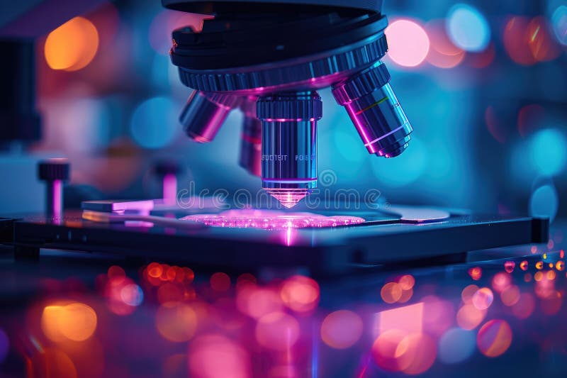 Detailed Microscopic Analysis in Laboratory Environment. Stock ...