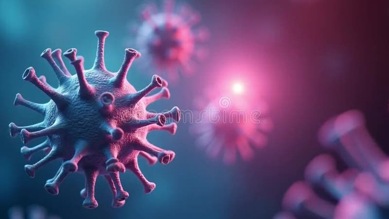 Detailed Microscopic Animation Showcasing Viral Structures and Cellular ...