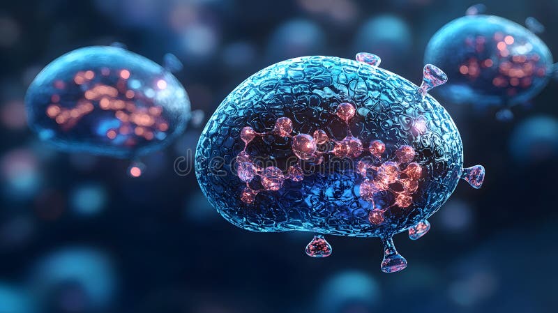 Microscopic View of Cell Structure Molecular Bonds and Cellular ...