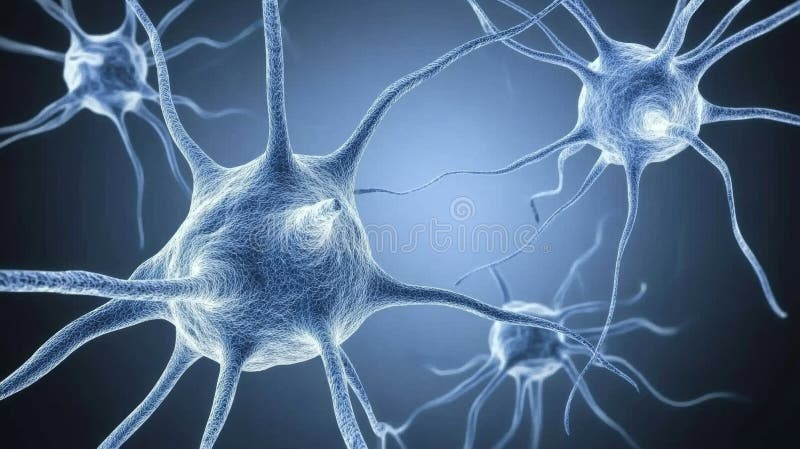 A Detailed Microscopic Depiction of a Cell Emitting Light while ...