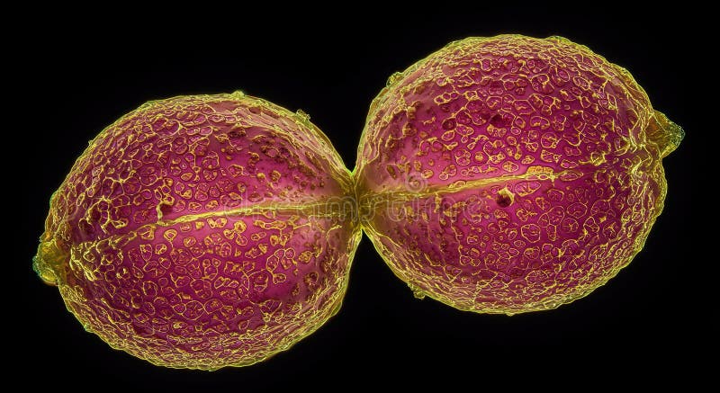 Microscopic Image of Dividing Plant Cell Stock Illustration ...