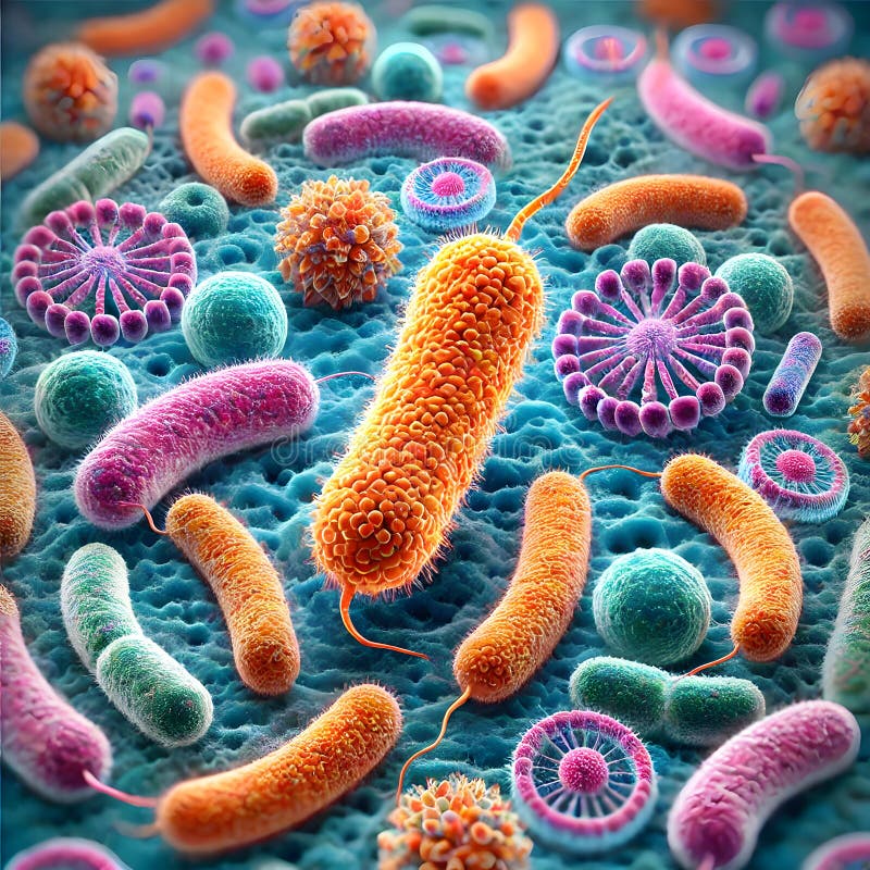 A DETAILED MICROSCOPIC IMAGE SHOWCASING BACTERIA. Stock Photo - Image ...