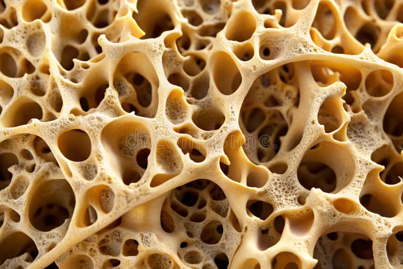 Detailed Microscopic View of Bone Structure Featuring Porous and ...