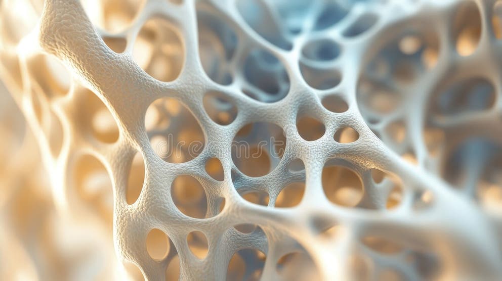 Detailed Microscopic View of Bone Trabeculae Network Stock Illustration ...