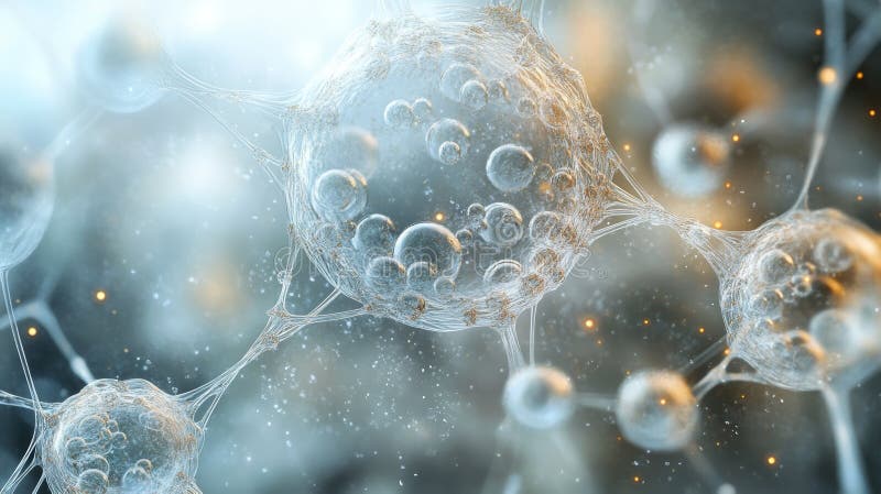 Detailed Microscopic View of Cells Showcasing Their Intricate ...