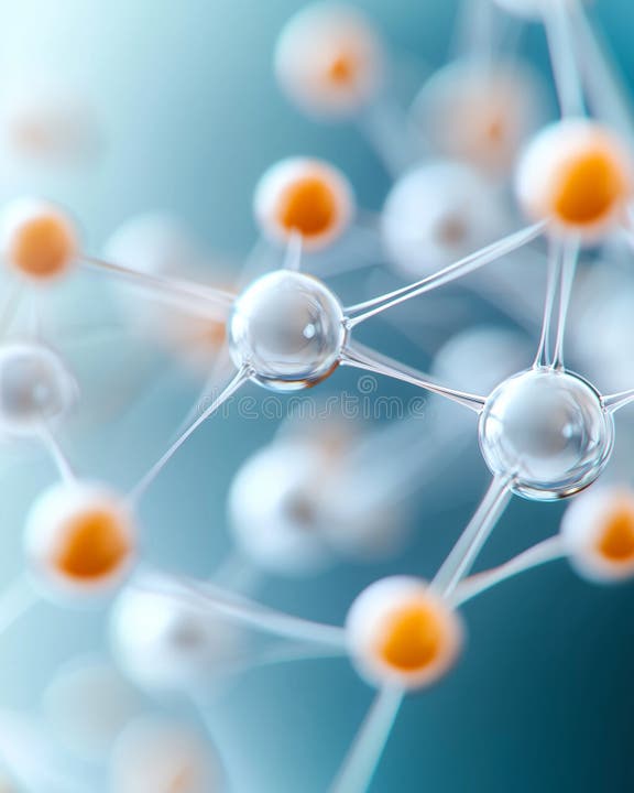 Microscopic View of Molecular Structure with Translucent Spheres and ...