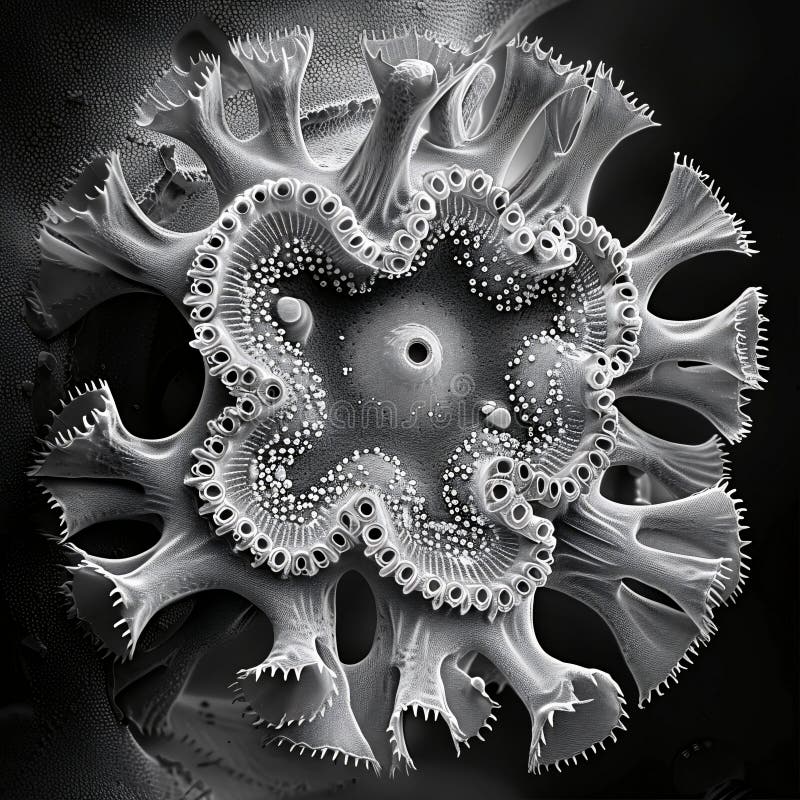 Detailed Microscopic View of Intricate and Complex Marine Phytoplankton ...