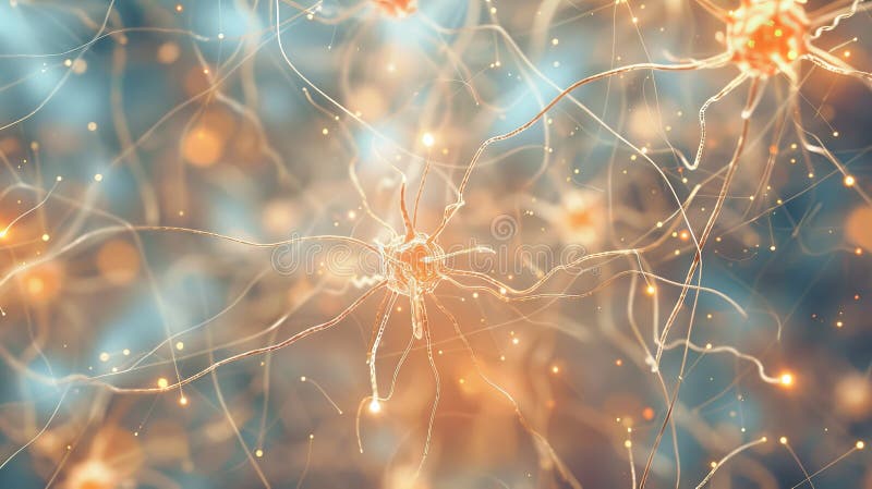 Detailed Microscopic View of a Neuron Cell with Interconnected Axons ... Detailed Microscopic View of a Neuron Cell with Interconnected Axons ...