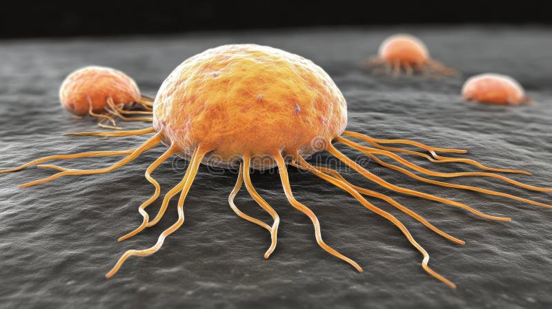 Detailed Microscopic View of Orange and Yellow Bacteria, Exploring ... Detailed Microscopic View of Orange and Yellow Bacteria, Exploring ...