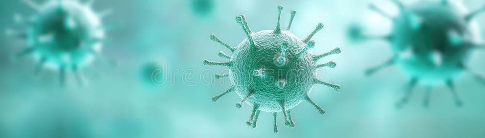 Detailed Microscopic View of a Pathogen on Vibrant Green Background ...
