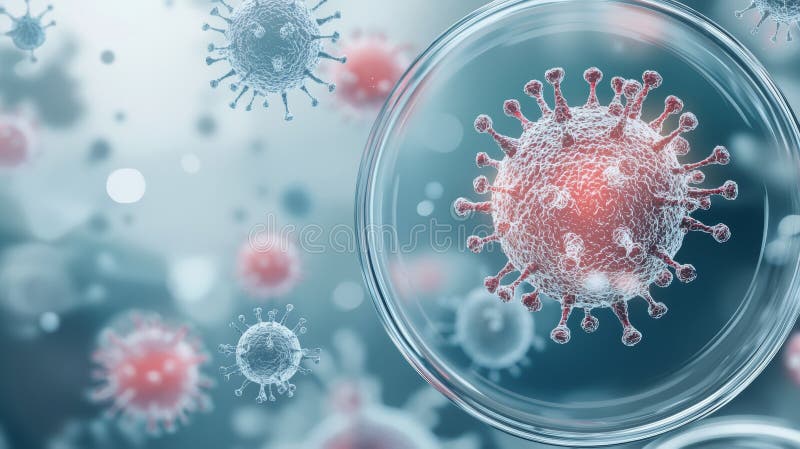 Detailed Microscopic View of a Virus in a Cellular Environment ...