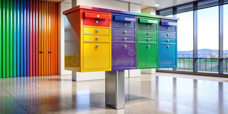 International Mail Box Mockup Customs Ready Shipping Label Display for ...