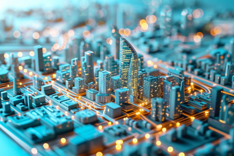 A Detailed Model of a City Showcasing a Multitude of Buildings and ...