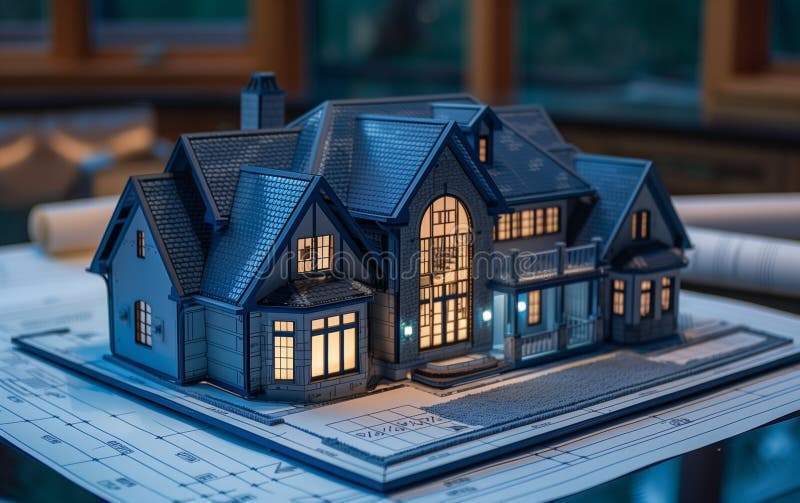 A Detailed Model of an Elegant Home, with Blueprints and Construction ...