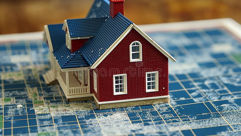 Building a Model Home on a Detailed Map with Intricate Patterns and ...