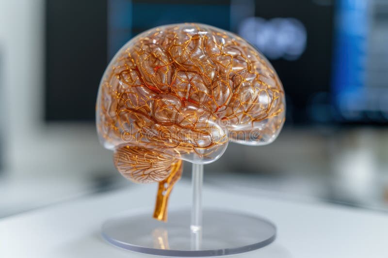 Detailed Model of the Human Brain Stock Illustration - Illustration of ...