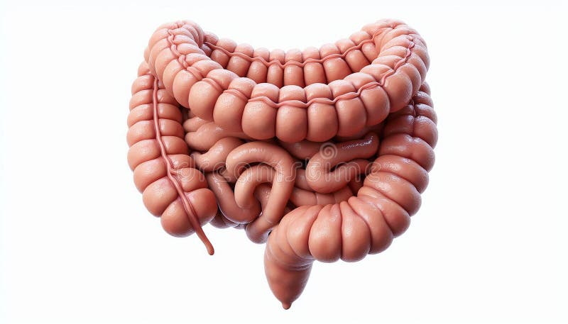 Detailed Model of Human Intestinal Structure Stock Illustration ...