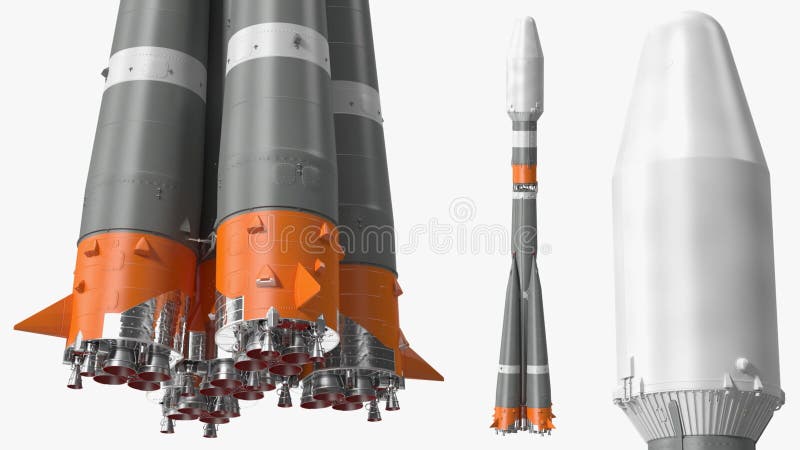Detailed Model of Multi-Stage Space Launch Vehicle Stock Photo - Image ...