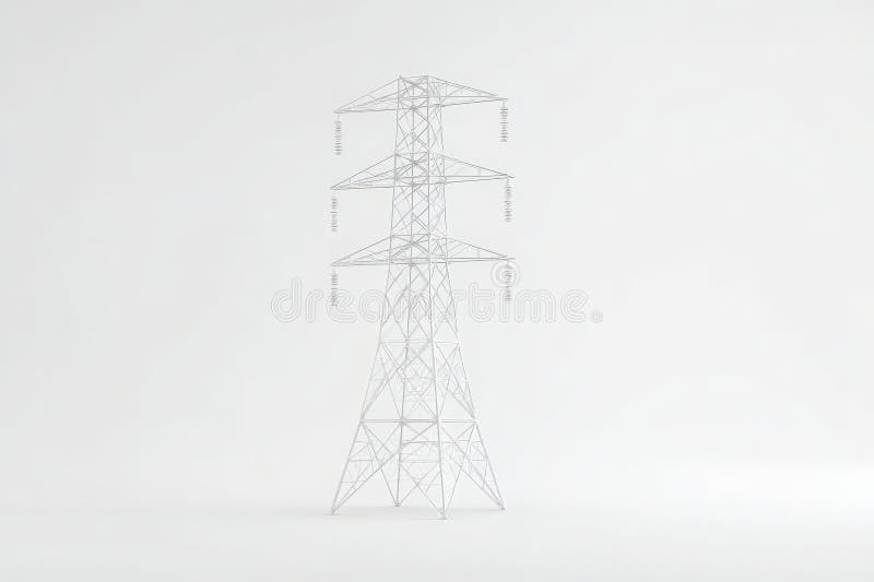 Power Tower Model Representing Electricity Transmission in Minimalistic ...