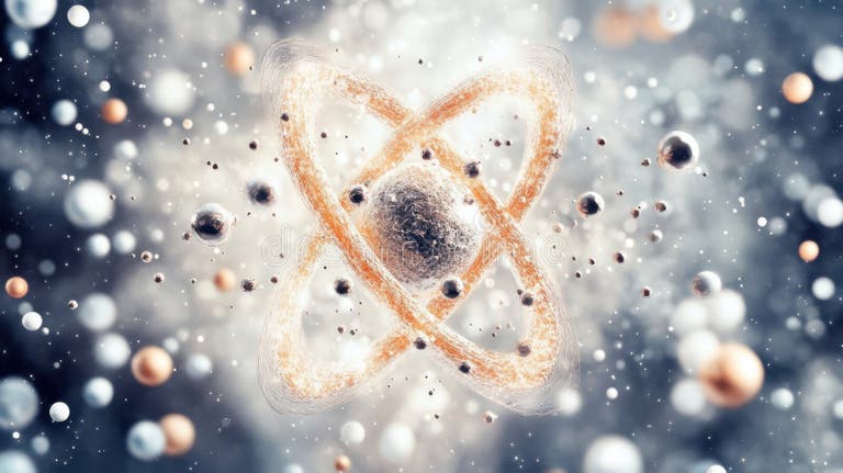 Detailed Model Showcasing a Nuclear Structure, Featuring Numerous Small ...