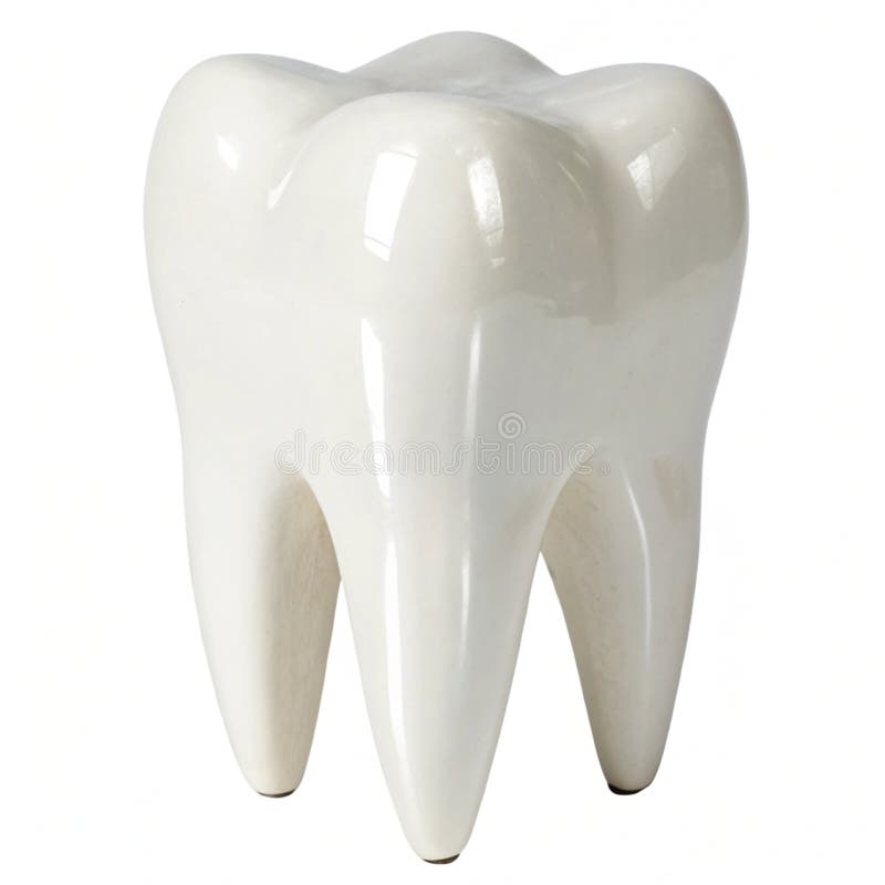 White Tooth Model Isolated on White Background Stock Illustration ...