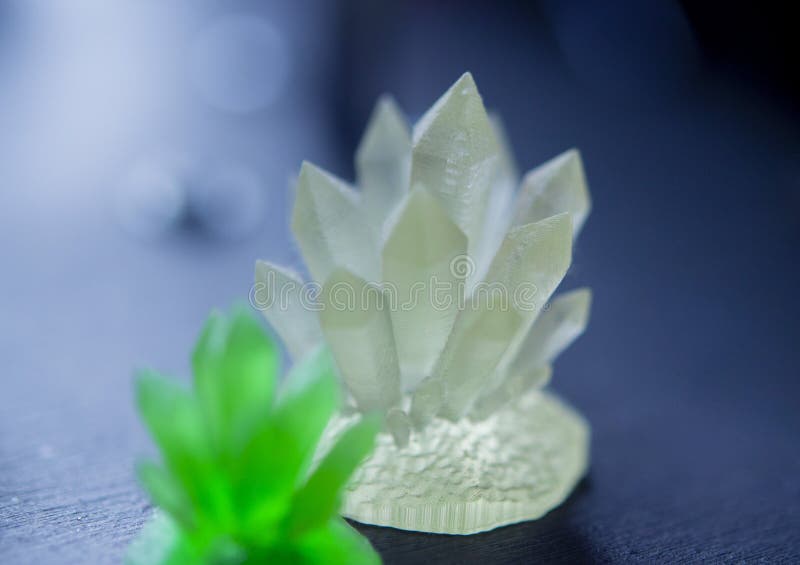 Detailed Models in Form of Crystals Printed on 3D Printer from Polymer ...