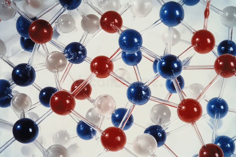 Detailed Molecular Structure Model with Color-Coded Atoms Stock ...