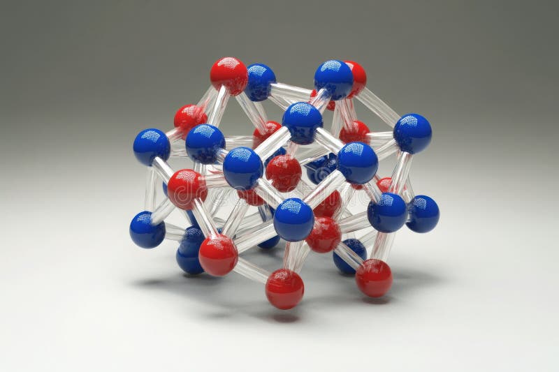 Detailed Molecular Structure Model with Color-Coded Atoms Stock ...