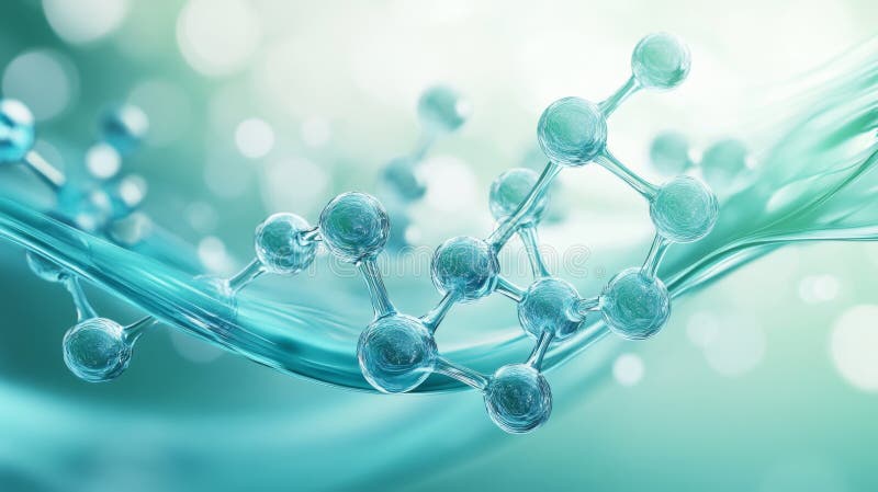Detailed Molecular Structure of Theanine Represented in Calming Waves ...