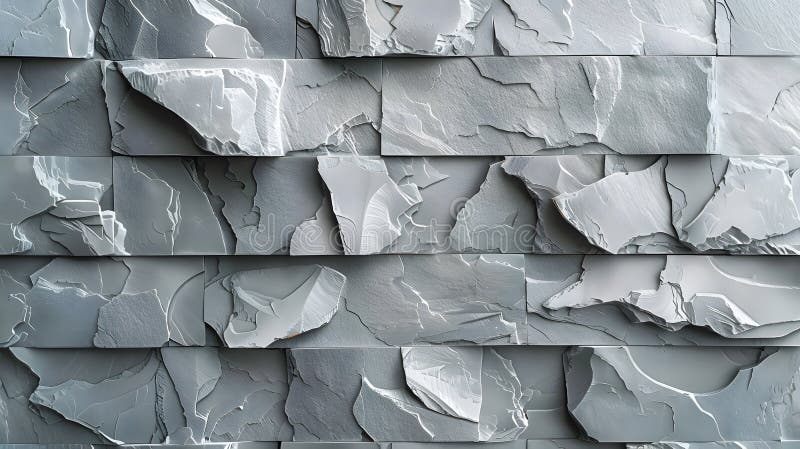 Closeup of a Monochrome Grey Stone Wall, a Solid Building Material ...